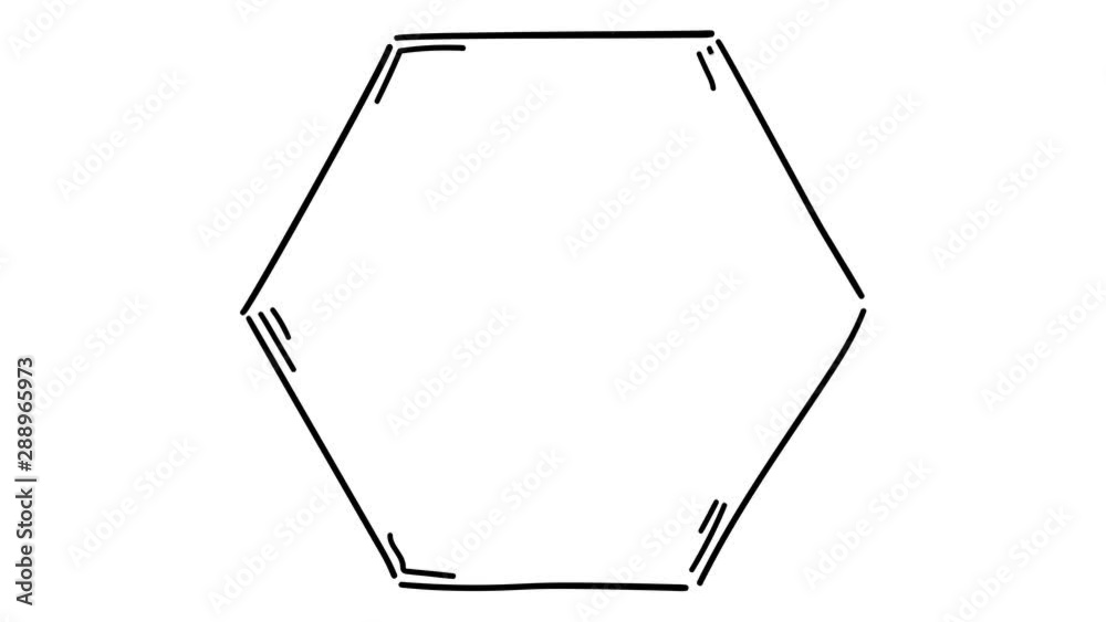 Stylized hexagonal frame on the alpha channel. Stock Video | Adobe Stock