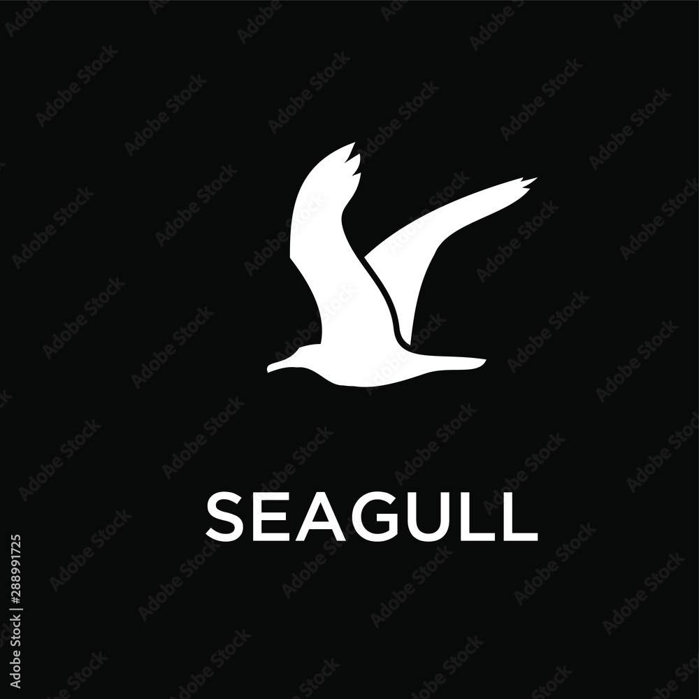 seagull logo icon designs vector Stock Vector | Adobe Stock