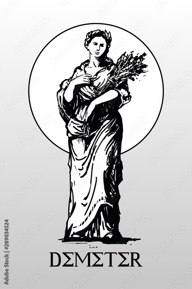 Poster Demeter - the goddess of the harvest and agriculture in ancient ...