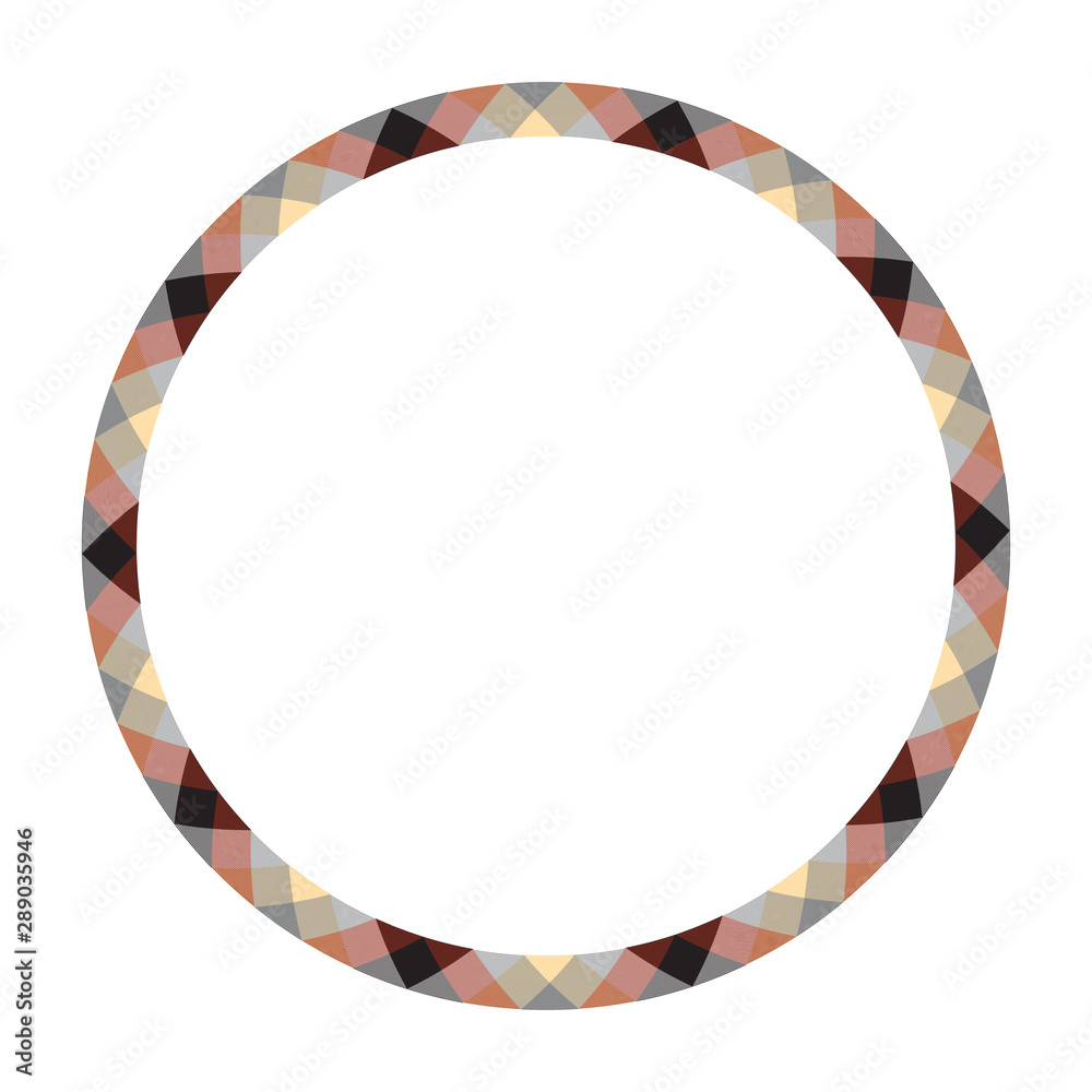 Circle borders and frames vector. Round border pattern geometric ...
