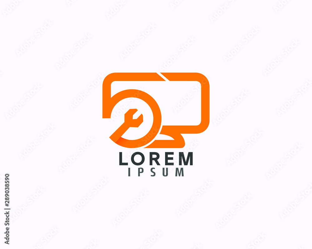 PC Repair awesome computer repair services logo design template ...