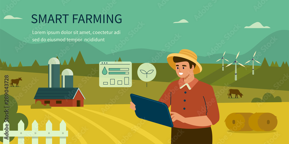 smart farming Stock Vector | Adobe Stock