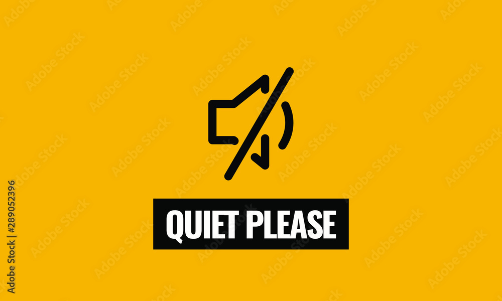 Quiet Please Vector Sign Board Stock Vector | Adobe Stock