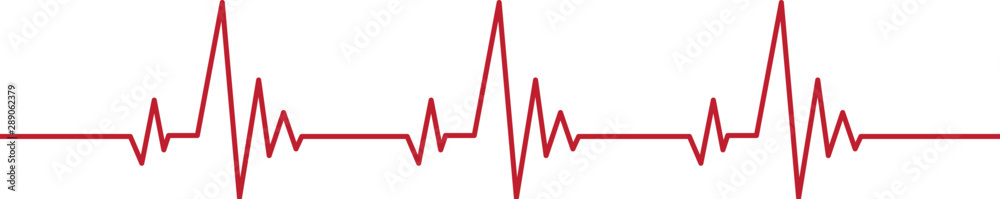 Cardiogram Red Heart Beat Line. Blood Chart Display Emergency Vector on ...