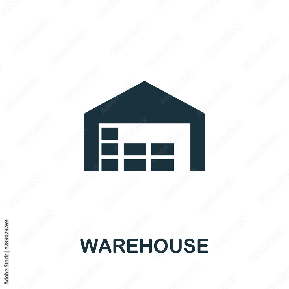 Warehouse vector icon symbol. Creative sign from buildings icons ...