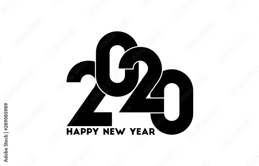 2020 New Year logo text design. Design for banner, poster, postcard ...