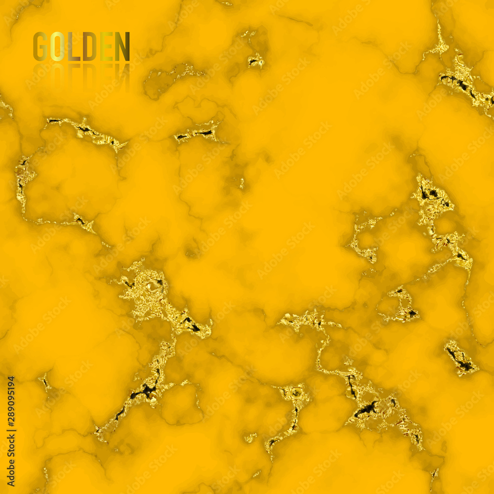 Yellow marble with gold foil texture seamless pattern Stock Vector ...