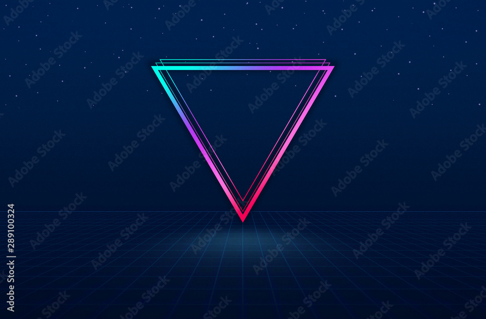 80s Retro Sci-Fi Background. 80s Neon Party backgrounds. Glowing ...