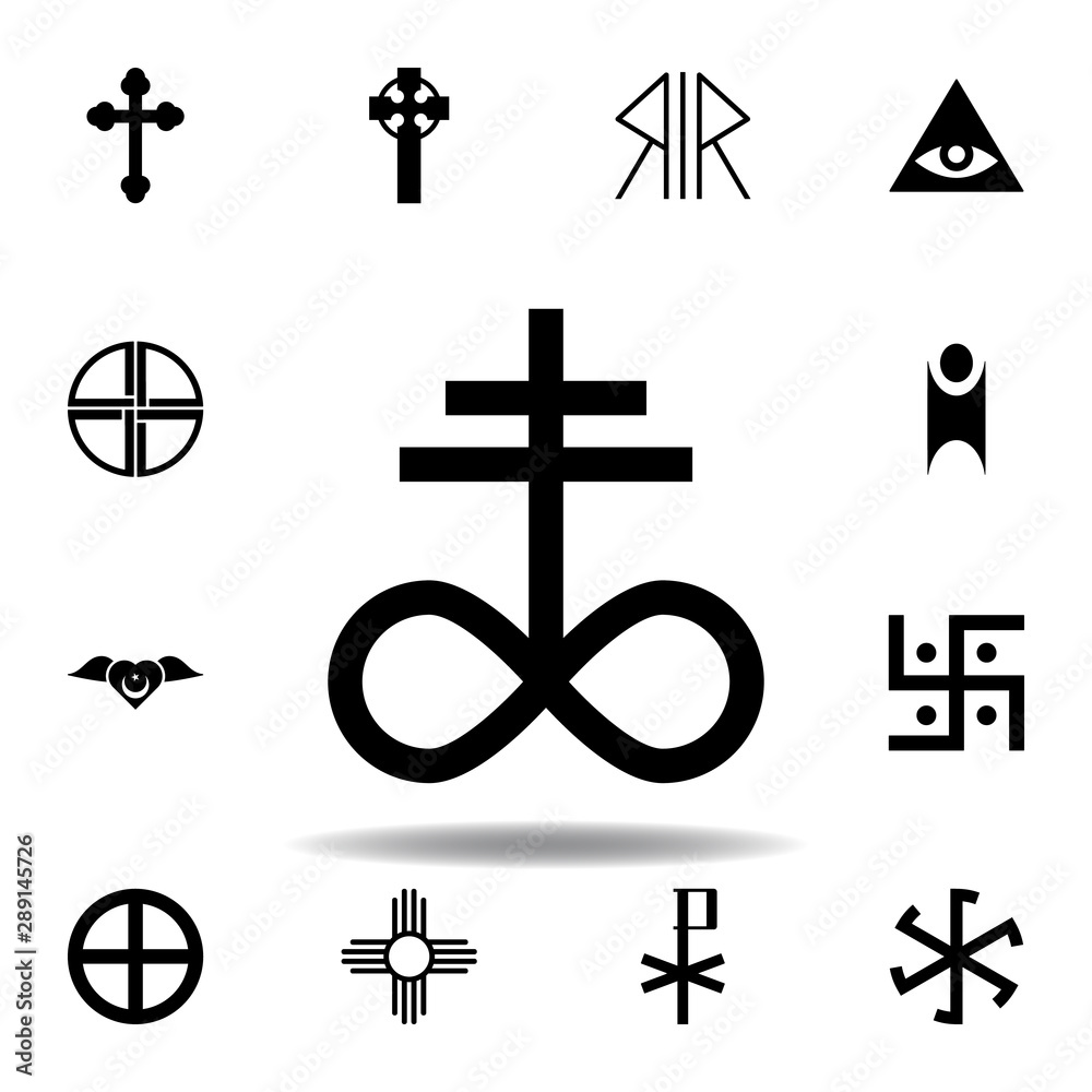Fototapeta religion symbol, satanic church icon. Element of religion ...