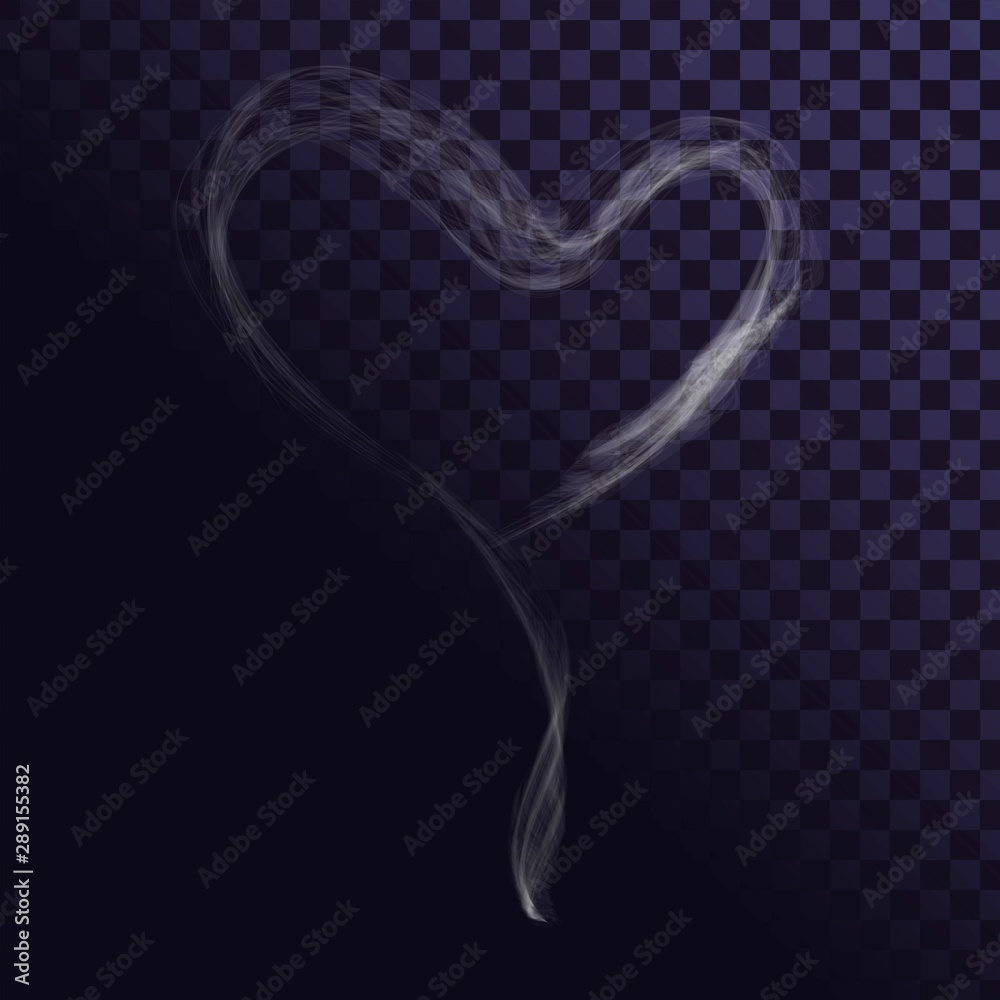 Smoky effect, heart sign made of smoke, love Stock Vector | Adobe Stock