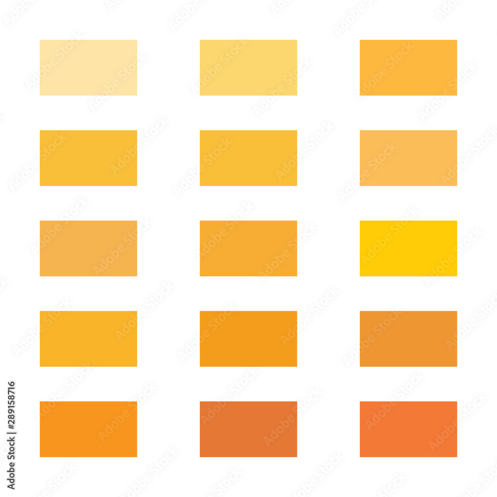 Orange color palette vector illustration Stock Vector | Adobe Stock
