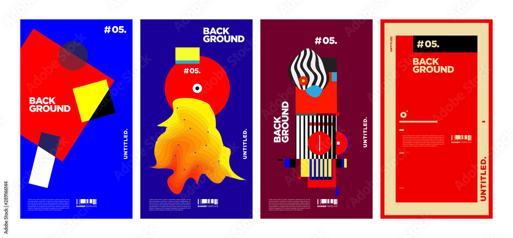 Cover and Poster Design Template for Magazine. Trendy Abstract Colorful ...