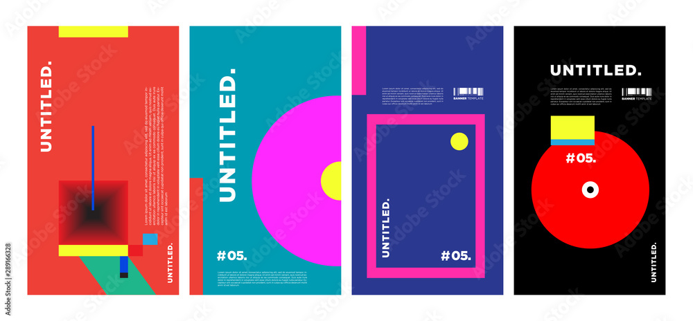 Cover and Poster Design Template for Magazine. Trendy Abstract Colorful ...