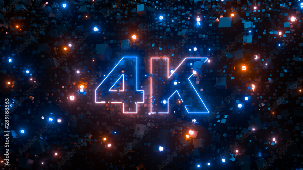 4K ultra hd television technology concept. Abstract creative background ...