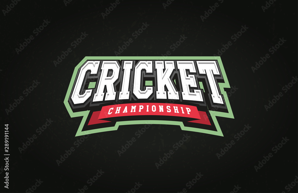 Modern professional Typography cricket sport super hero style vector ...