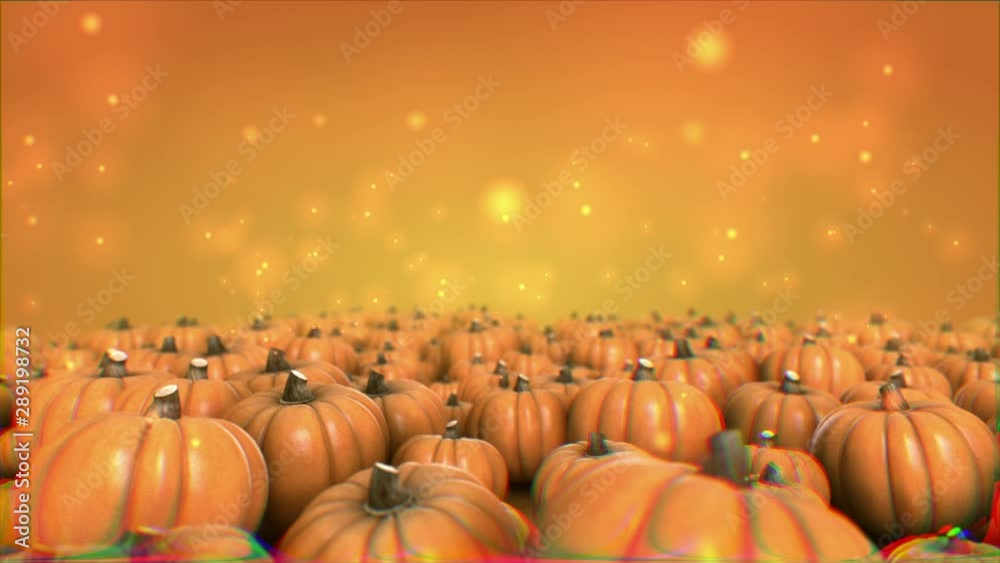 Halloween pumpkin animation 4K rotating to the left clockwise slow ...