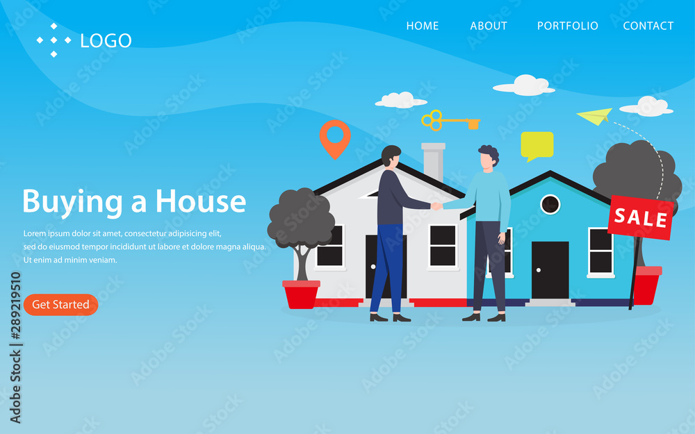buying a house vector illustration concept, can use for, landing page ...