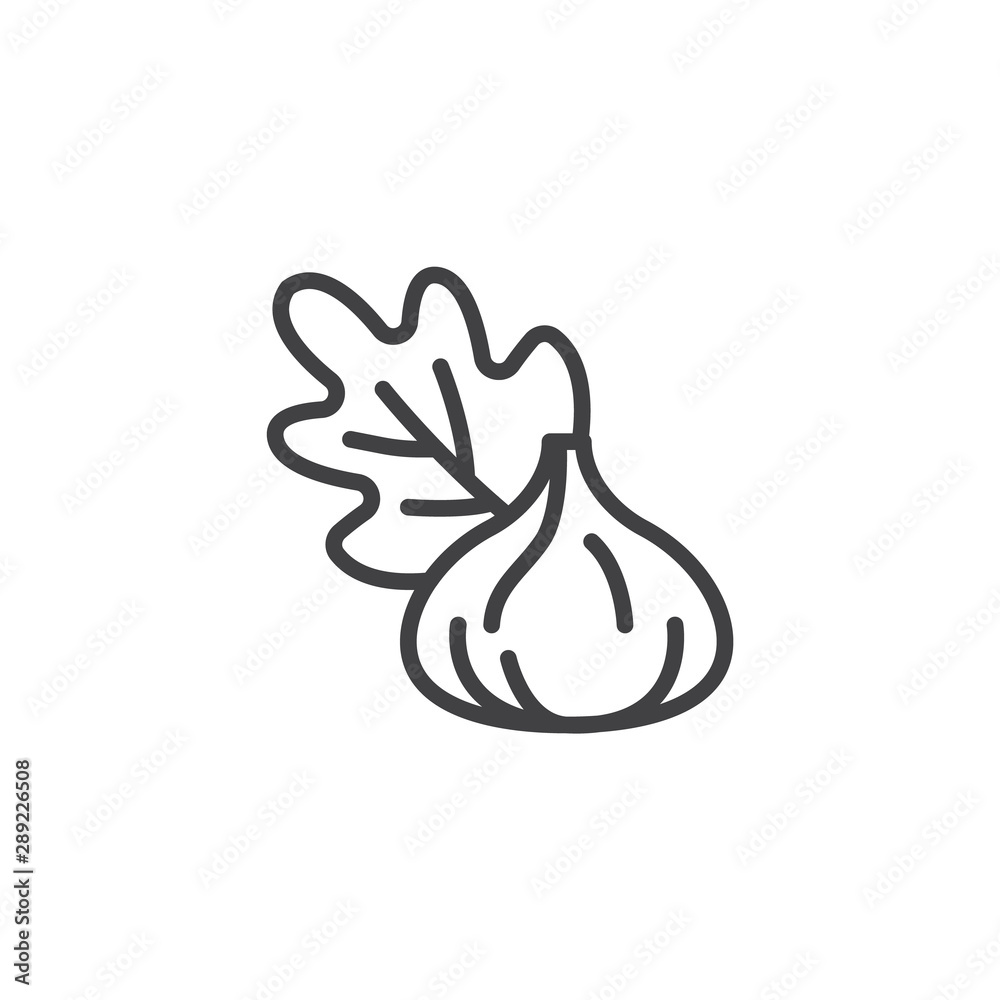 Figs fruit line icon. linear style sign for mobile concept and web ...