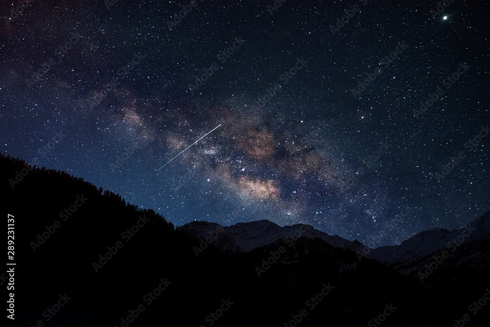 Mountain Snow Galaxy Nebula