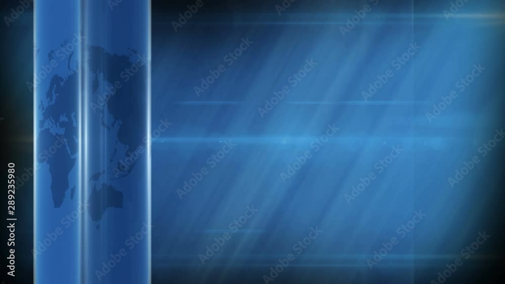 background of beautiful news with world map inside of rotating cube ...