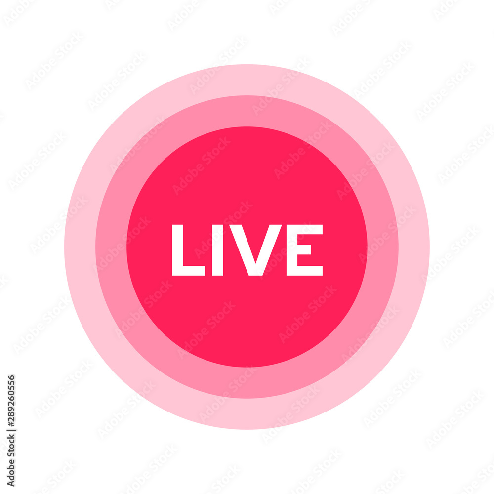 Live Stream sign, emblem, logo. Vector Illustration. Social media icon ...