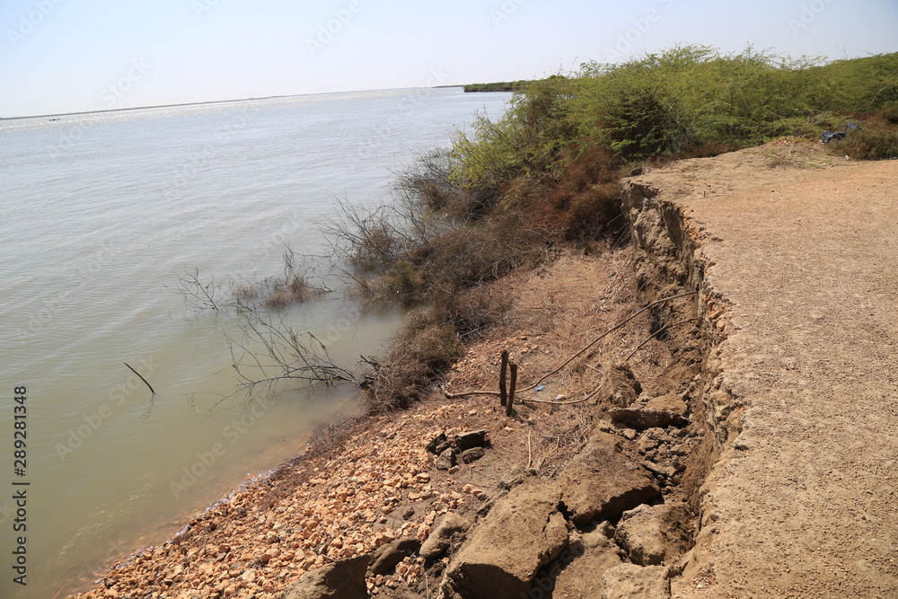 Thatta, Pakistan - April, 2018 : Sea Erosion in Keti Bandar Area of ...