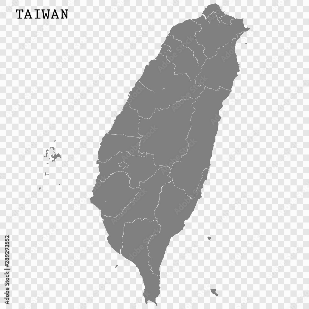 High quality map with borders Stock Vector | Adobe Stock