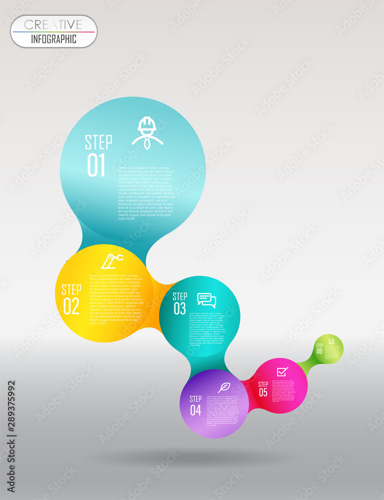 Infographic Diagram design with step process flowchart for Business and ...