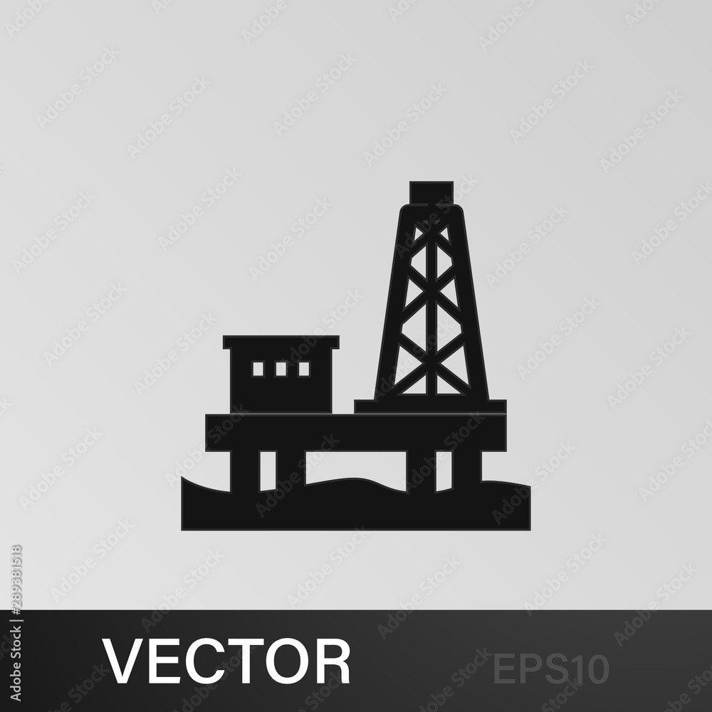oil rig platform icon. Signs and symbols can be used for web, logo ...