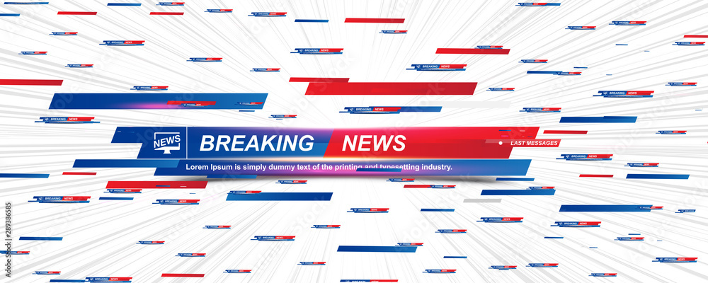 Breaking News template title with shadow and light effects on the ...