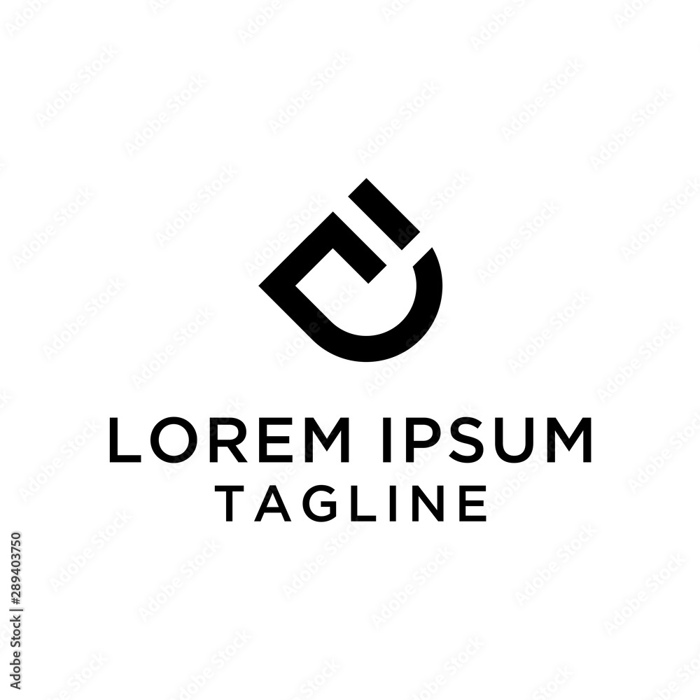 FD Logo Design Template Vector Stock Vector | Adobe Stock