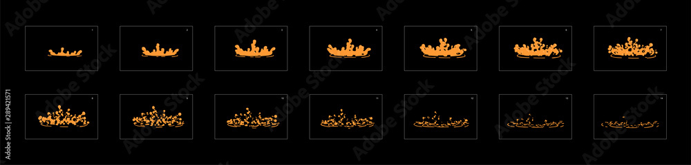 Sprite sheet of water drop. liquid drop effect. Animation liquid effect ...