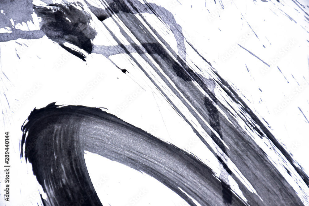 japan black ink style splatter stroke paint brush paint paper texture ...
