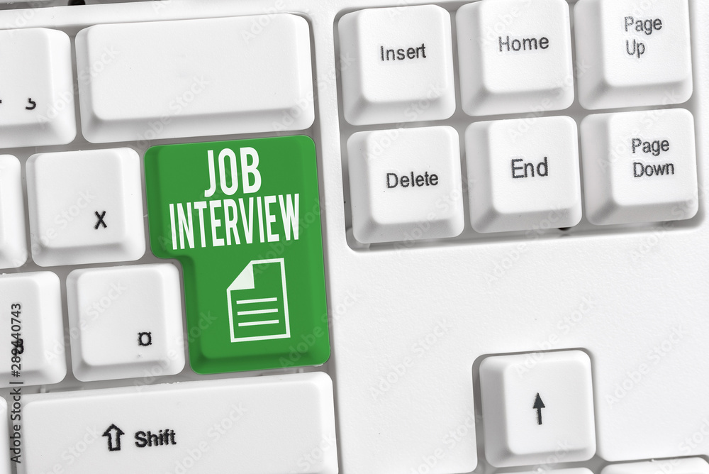 Conceptual hand writing showing Job Interview. Concept meaning ...