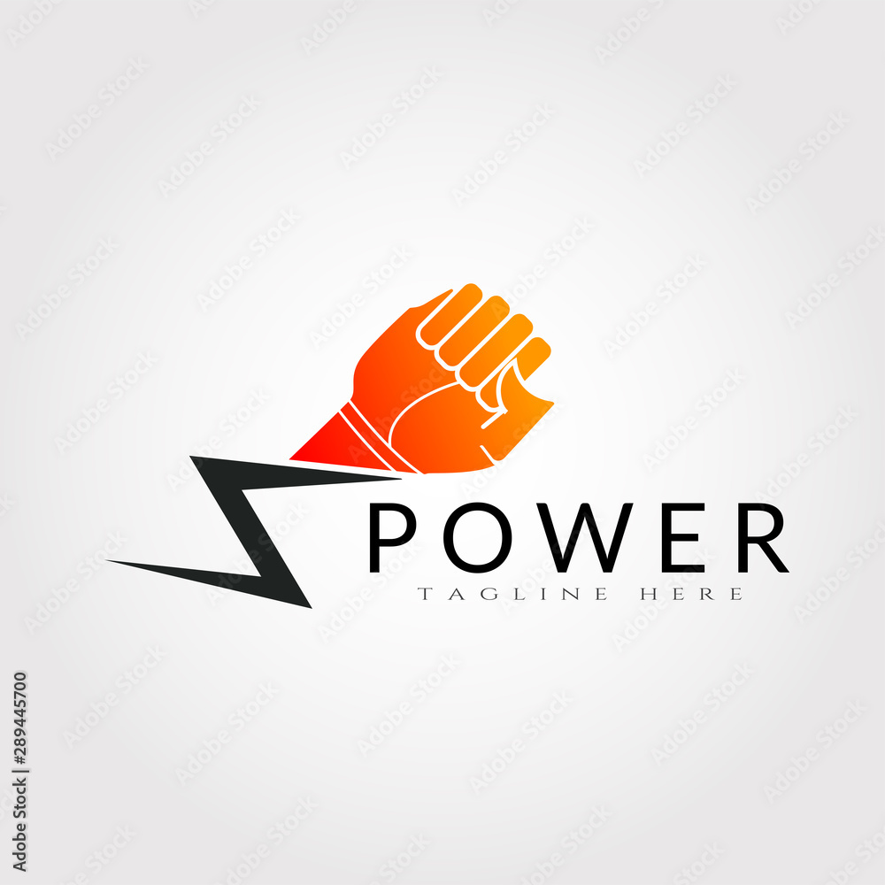 hand power logo design, fist-vector Stock Vector | Adobe Stock
