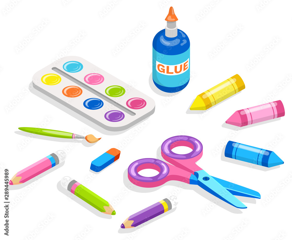 Kids Art Supplies Clip Art