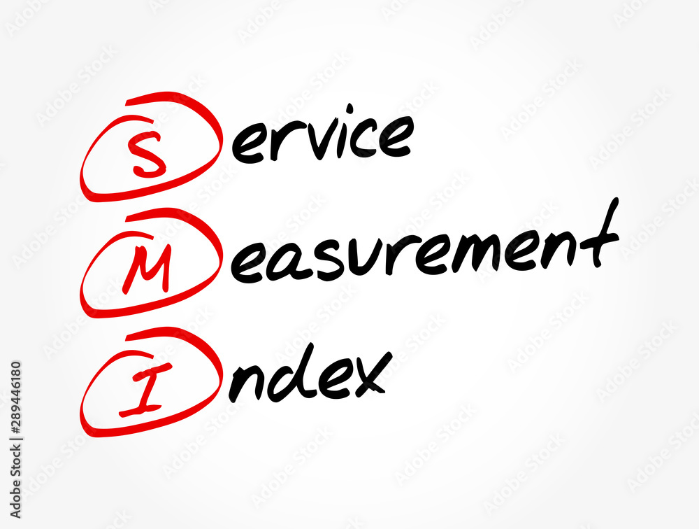 SMI - Service Measurement Index acronym, business concept background ...