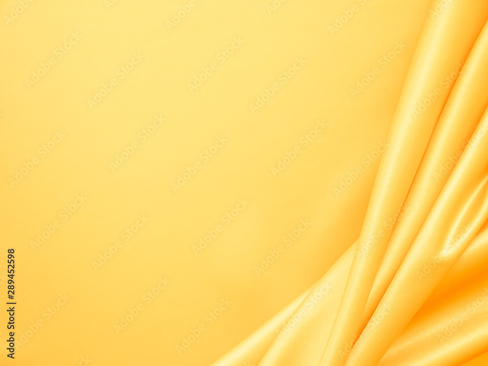 Beautiful smooth elegant wavy light yellow satin silk luxury cloth ...