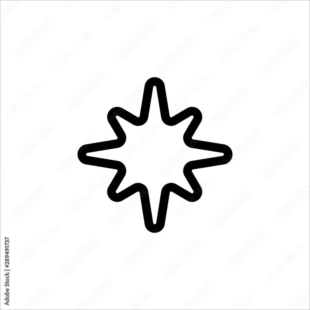 Vector star icon. symbol of rating or favorite with trendy flat outline ...