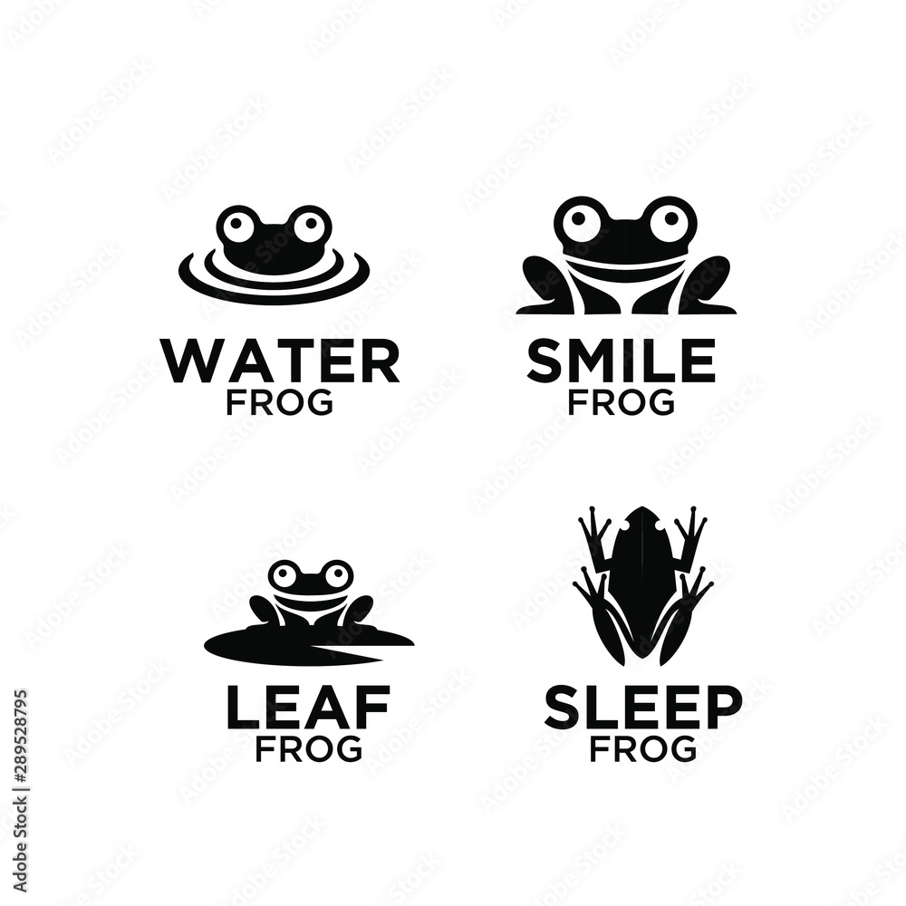 frog logo icon designs vector Stock Vector | Adobe Stock