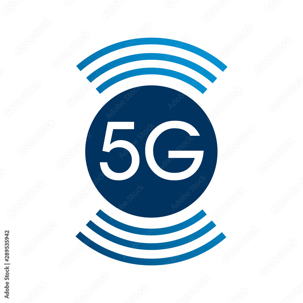 Vector logo for 5G Internet and cellular Stock Vector | Adobe Stock