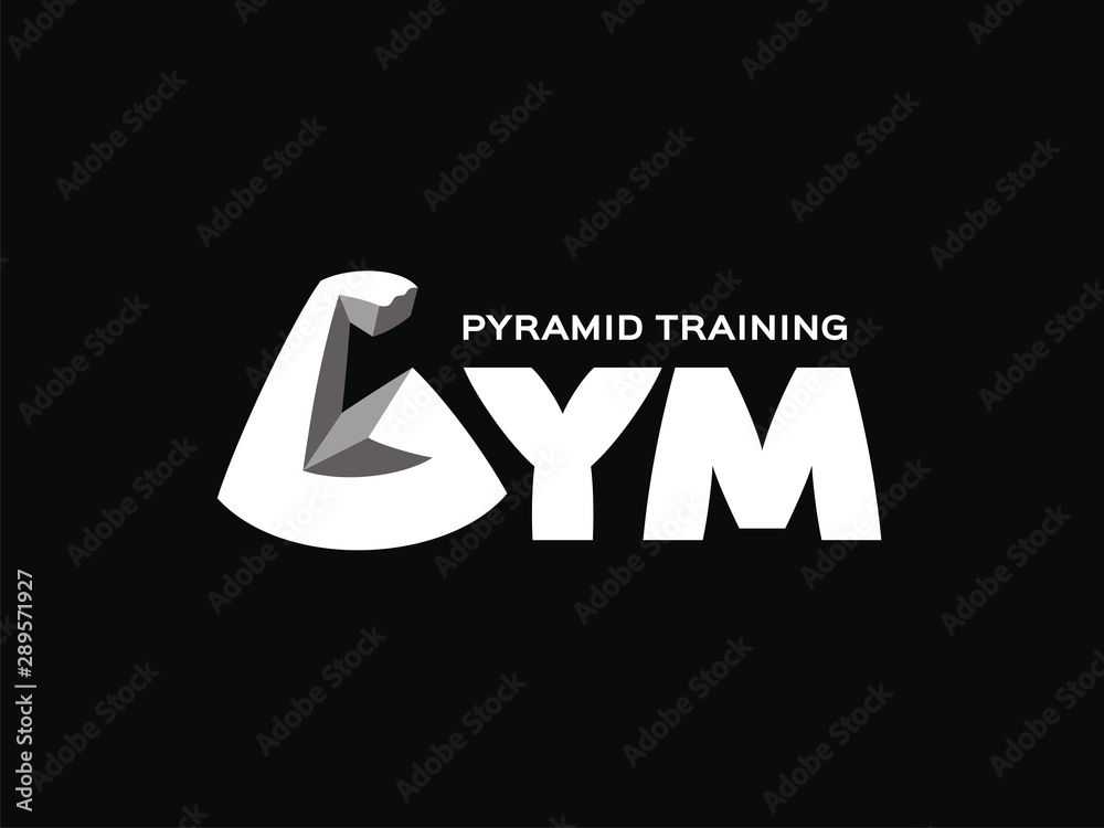 Gym logo. Vector letter G. Sign of bodybuilding. Training for muscles ...