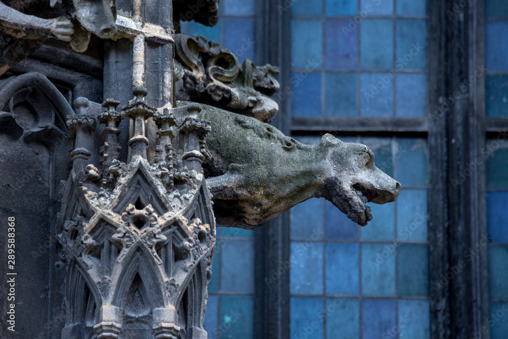 Elements of Gothic architecture. Grotesque, chimera and gargoyle ...