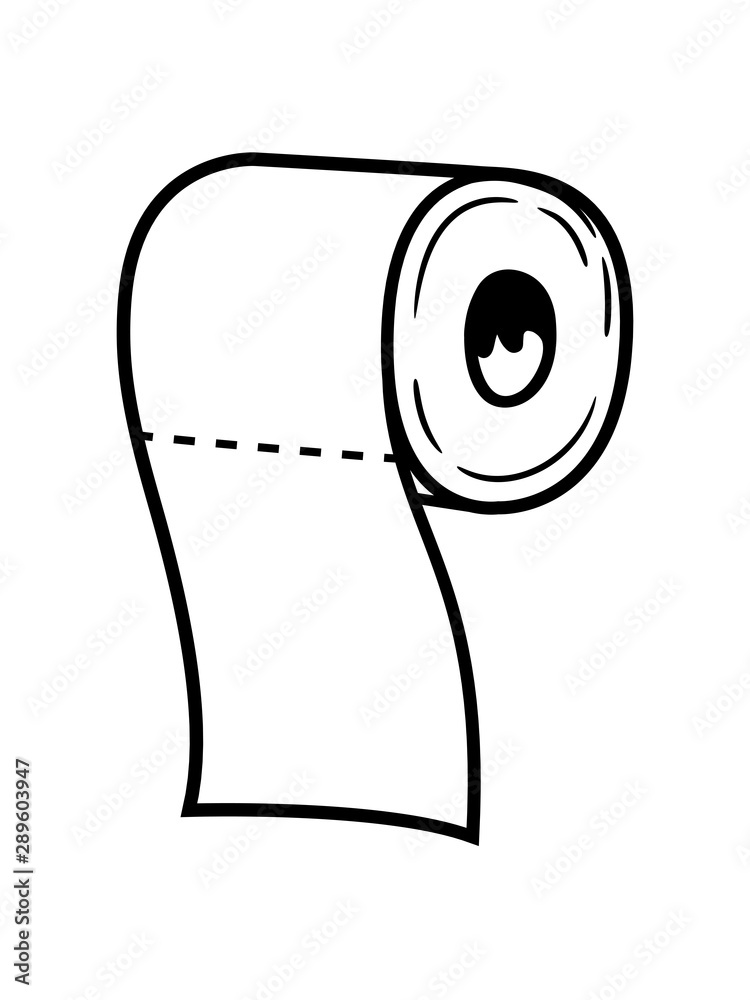 Stockillustratie rolle toiletten papier klopapier klo toilette wc bad ...