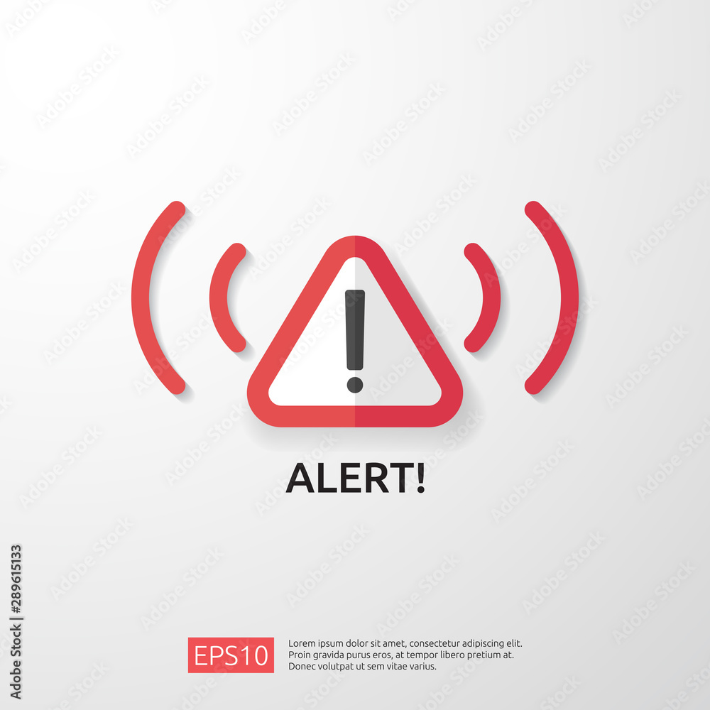 attention warning attacker alert sign with exclamation mark. beware ...
