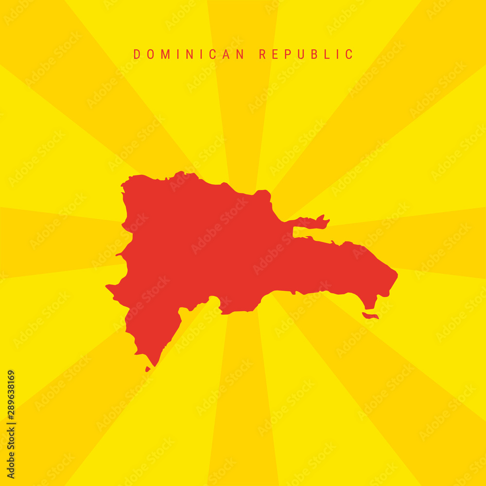 Dominican Republic Vector Map Stock Vector | Adobe Stock