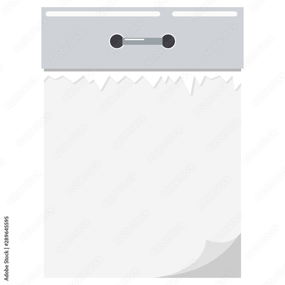 Vector flat cartoon style illustration of empty blank white tear-off ...