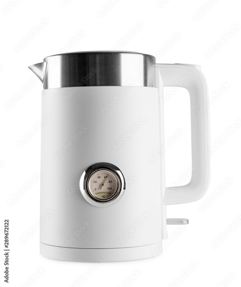 Nice design of modern kettle water boiler with thermometer Stock Photo ...