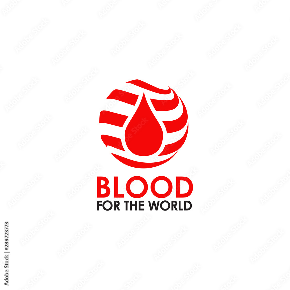 Blood donation logo design vector template Stock Vector | Adobe Stock