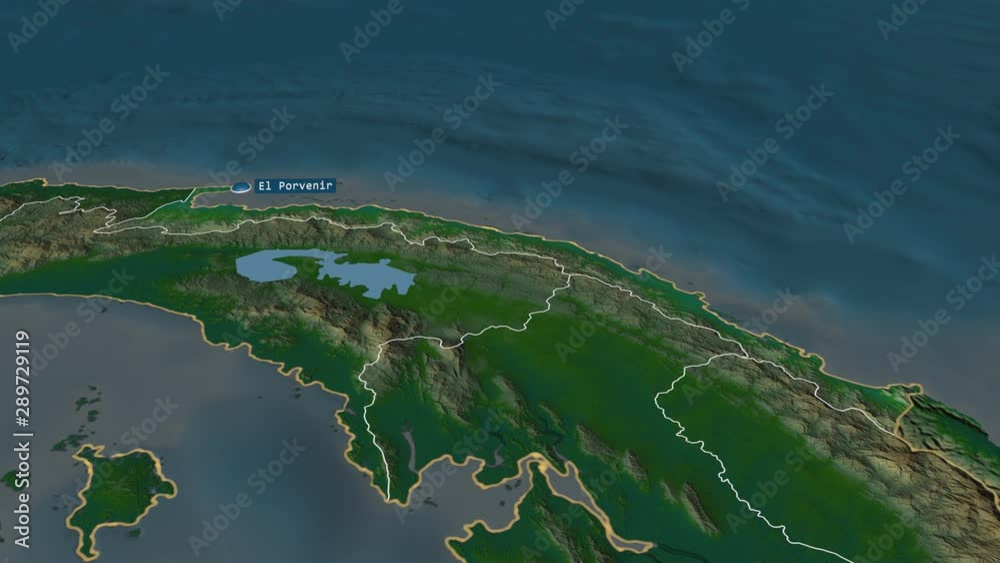 Kuna Yala - indigenous territory of Panama with its capital zoomed on ...